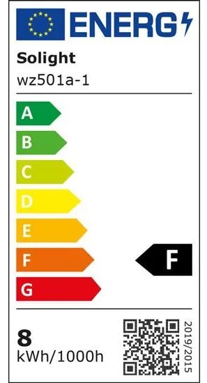 SOLIGHT LED Filament žárovka čirá A60 8W E27 3000K 360° 810lm
