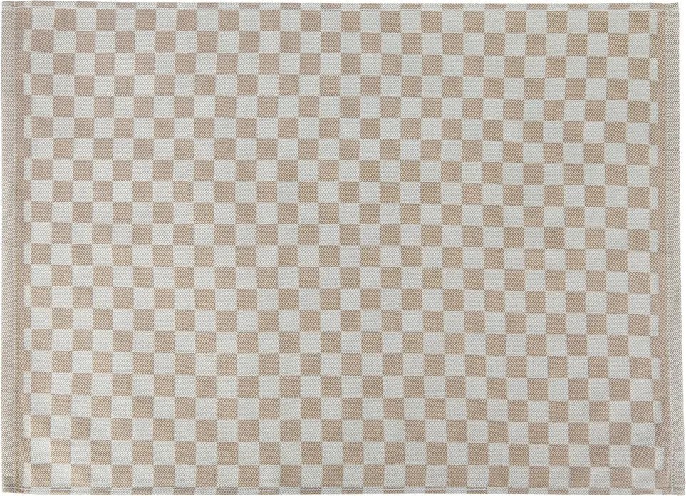 CHECKER STYLE Utěrka - sv. hnědá
