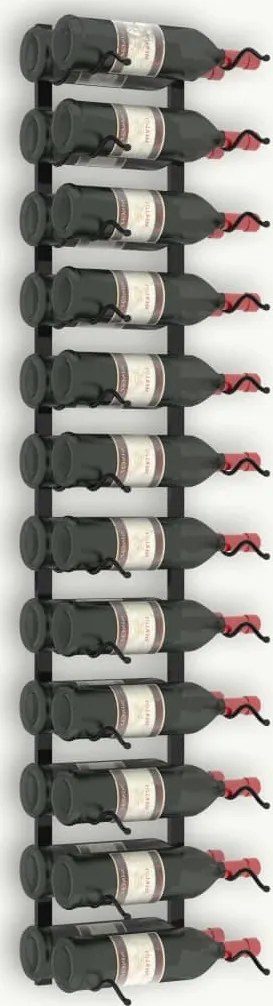 vidaXL Nástěnný stojan na víno na 24 lahví železo [289557] Barva: Černá