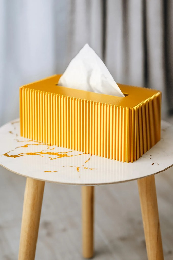 BOX SETA - Designový box na jednorázové kapesníčky, zlatá