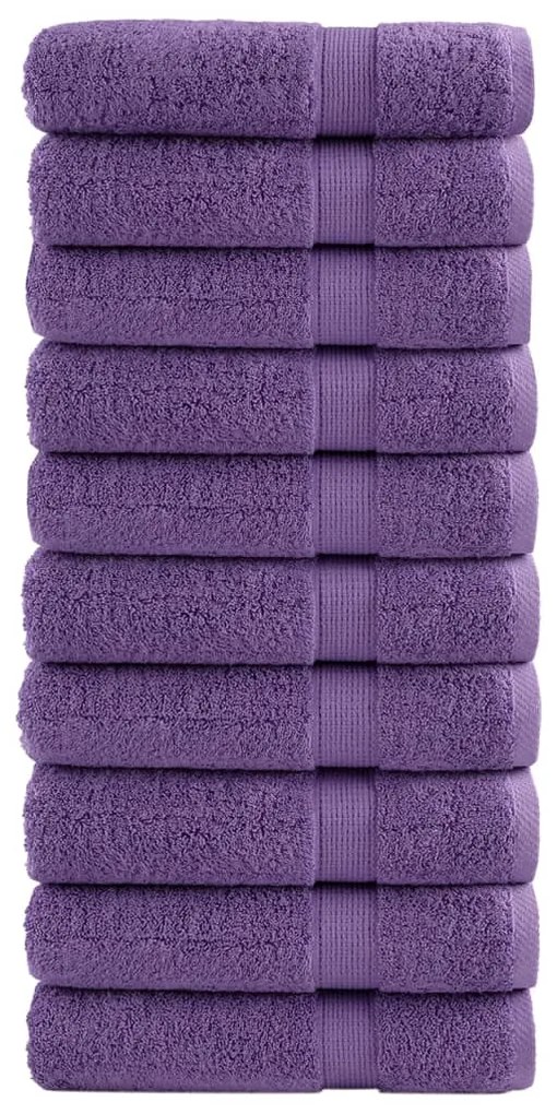 Prémiové osušky SOLUND 10 ks fialové 100x150 cm 600 g/m² 137361