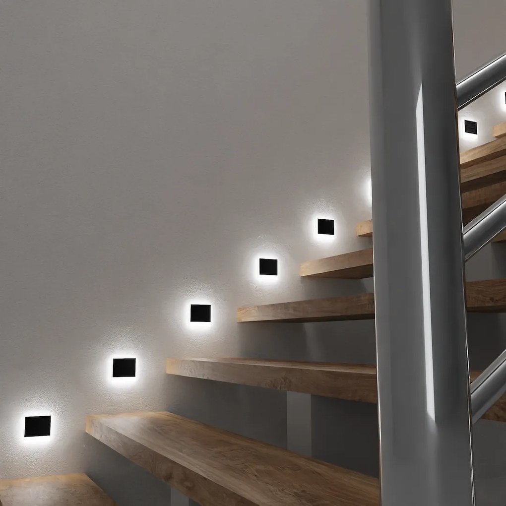 Schodišťové LED svítidlo Berg, 1x LED 0,6w, 4000k, b