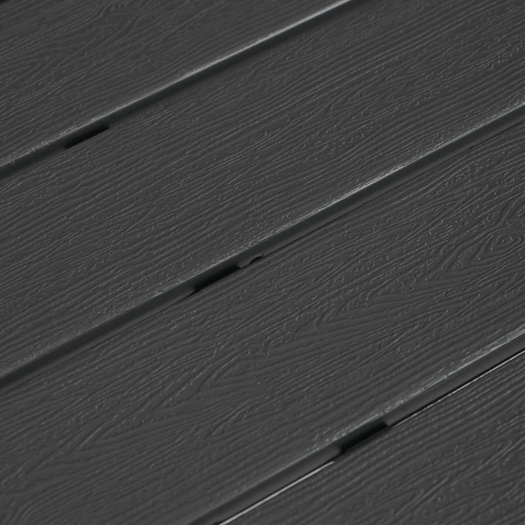 Zahradní sestava 1+6 WOODIE - šedý polywood / kovová konstrukce