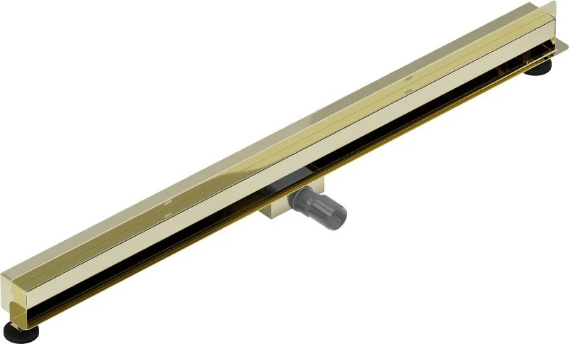 Mexen Flat Wall nástěnný lineární odtok 2v1 110 cm, zlatý - 1530110