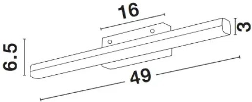 LED nástěnné svítidlo Vanese 49