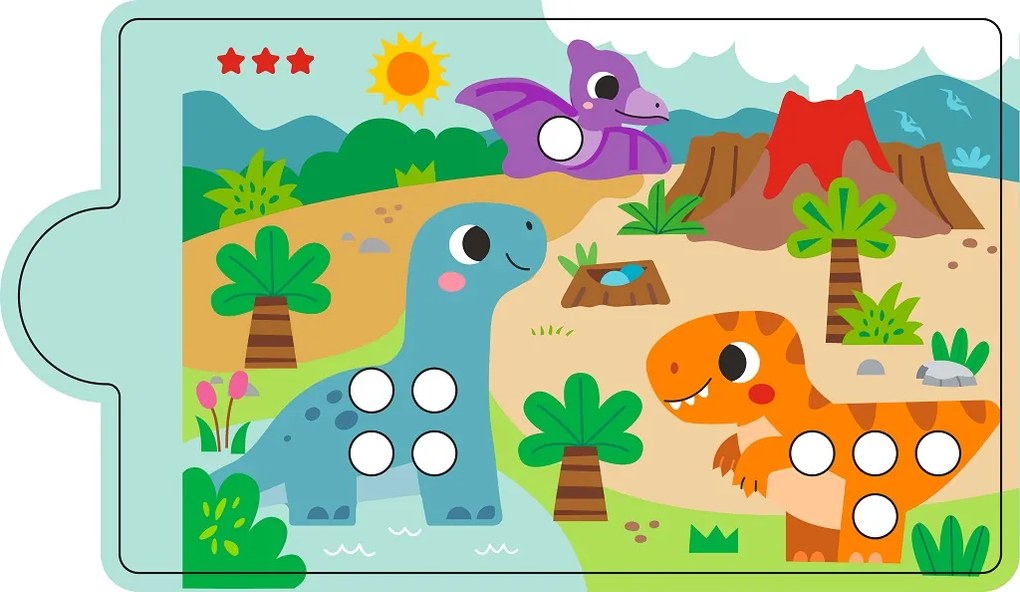 2Kids Toys Magnetická hra Třídění barev s dinosaurem