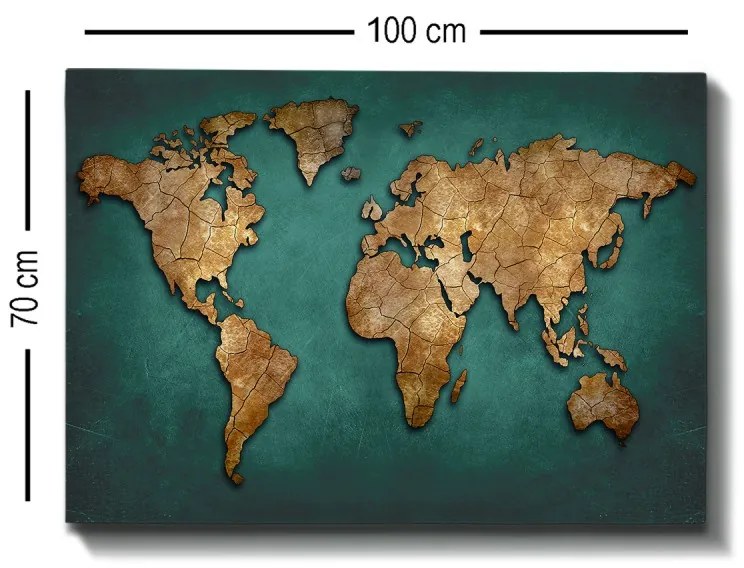 Obraz Mapa 70x100 cm