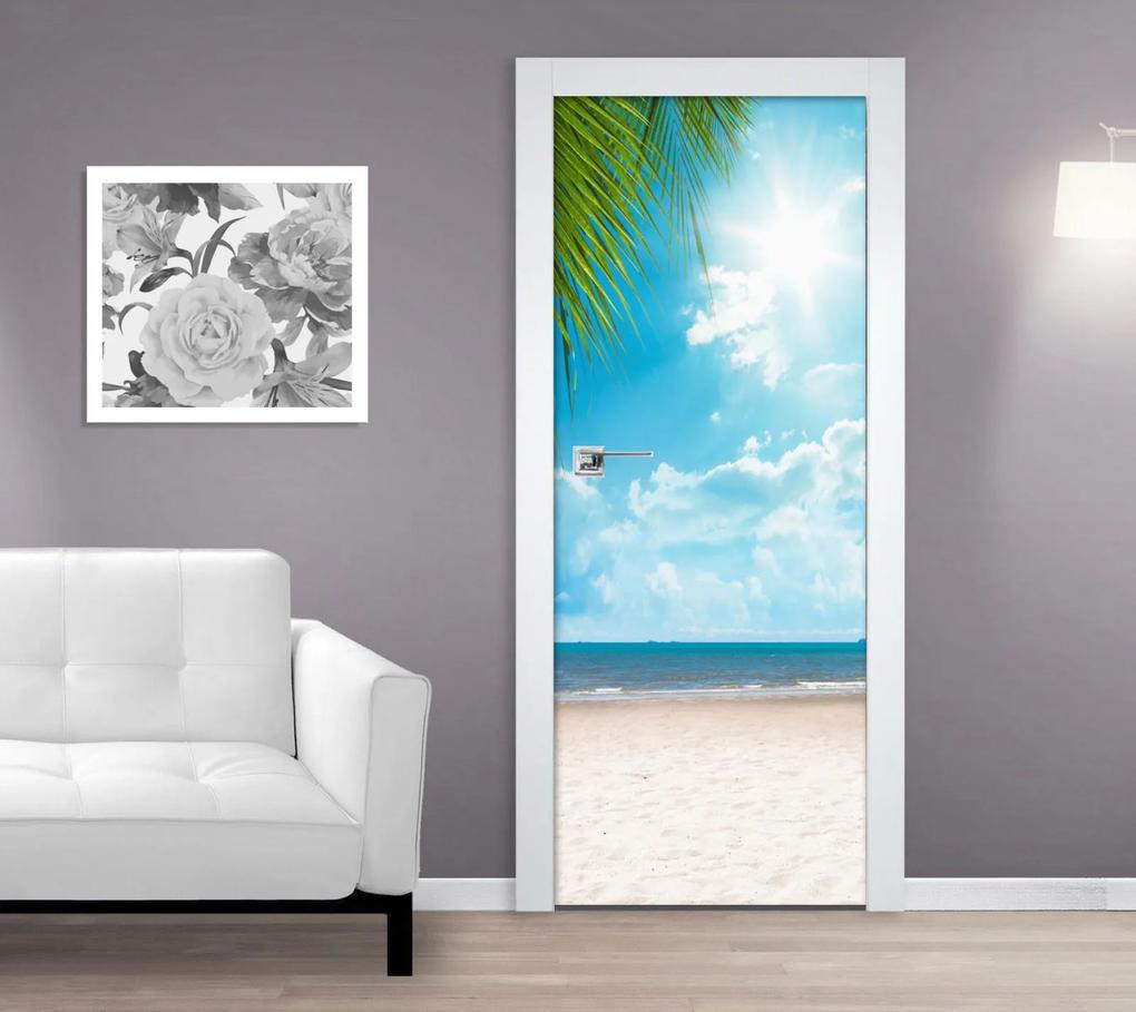 Samolepící fototapeta na dveře 95x210cm - Slunečná pláž