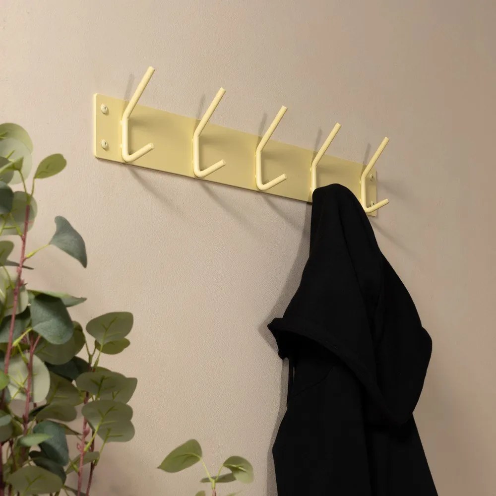 Světle žlutý ocelový nástěnný věšák 70 cm Fusion – Spinder Design