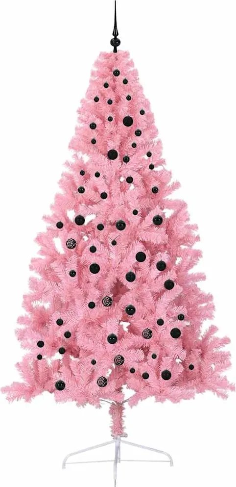 Umělý osvětlený vánoční stromeček Růžová 240 cm PVC 3397103