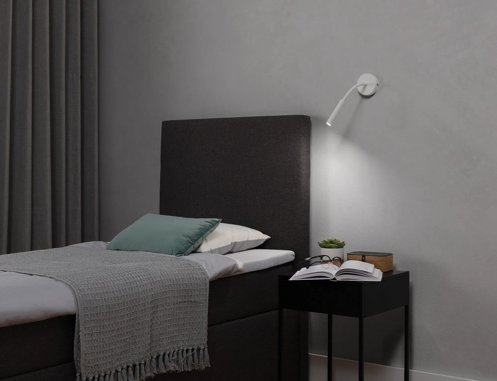 Eltap Nástěnná bodová lampička Vespillo 1, 35x8cm bílá