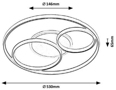 Rabalux - LED Stmívatelné stropní svítidlo LED/50W/230V 3000-6000K + DO