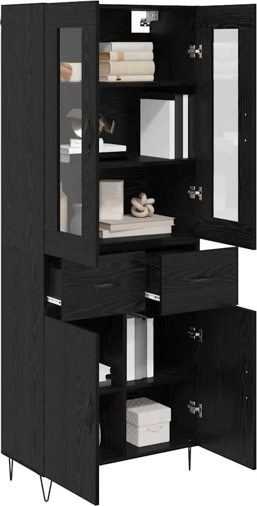 Vysoký bufet Černý dub 69,5 x 34 x 90 cm Kompozitní dřevo 3402711