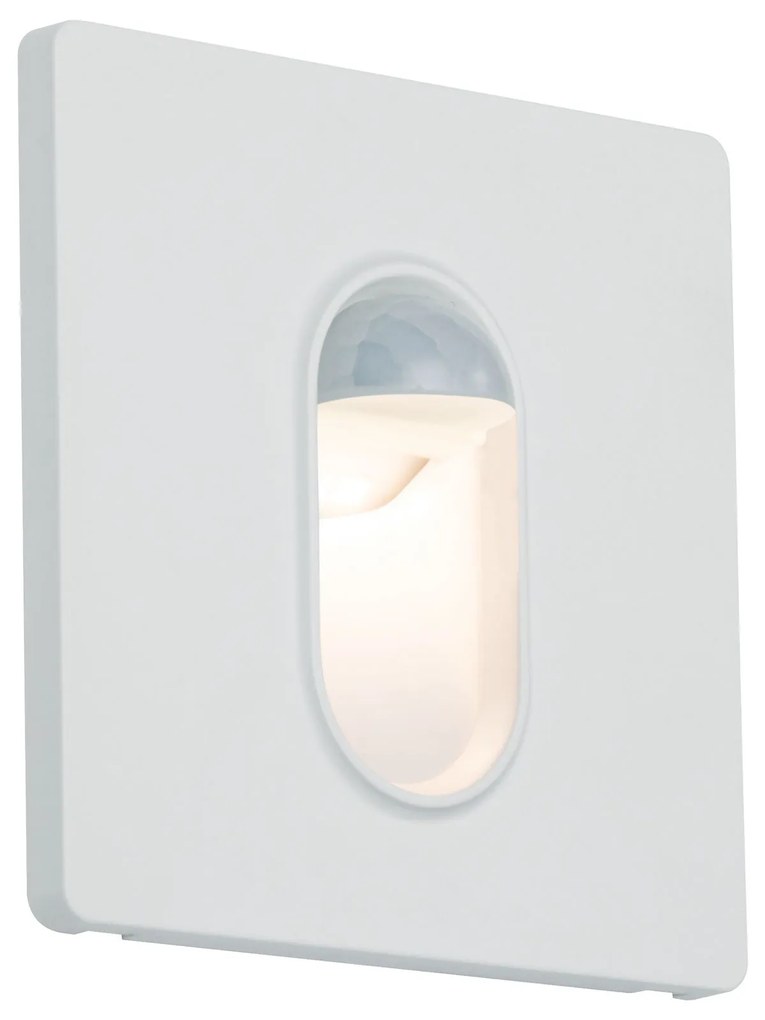 Paulmann 92923 Wand, zápustné svítidlo do KU68 se senzorem, 1×1,1 W LED, bílý plast, 230V, 7,8x7,8cm