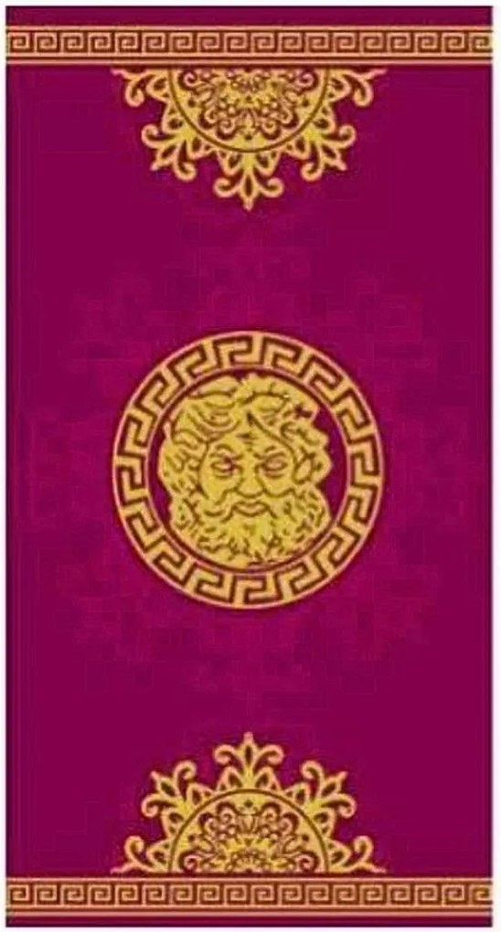 Plážová osuška egyptská froté 100% bavlna Zeus bordová 90x170cm TiaHome