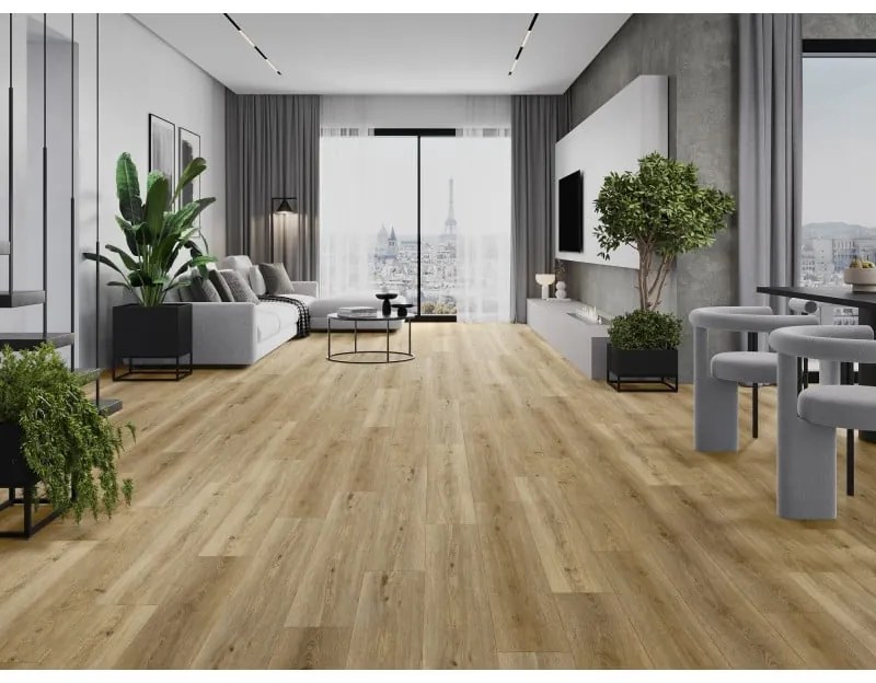 Mexen Sanford, vinylová podlaha 1240x182 mm SPC 6,5 mm, IXPE 1,5 mm, 4stranná V-drážka, dub, F1059-1240-182-505-4V1-01
