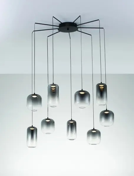 LED černo-šedé designové svítidlo Aelia