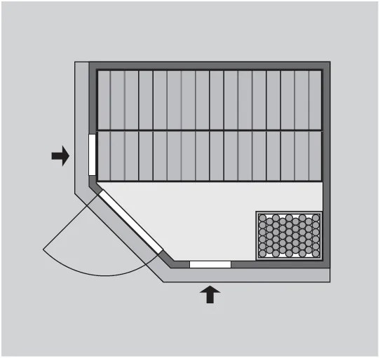 Interiérová finská sauna 196 x 170 cm Dekorhome