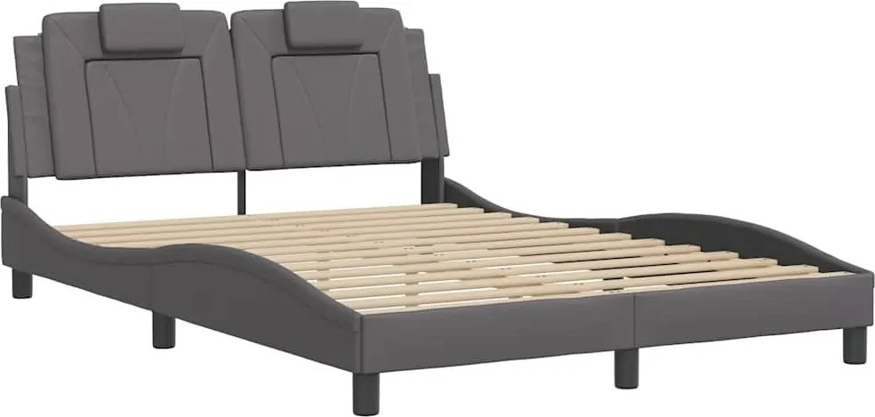 Rám postele Viana bez matrace šedý 120x200 cm umělá kůže 3208085