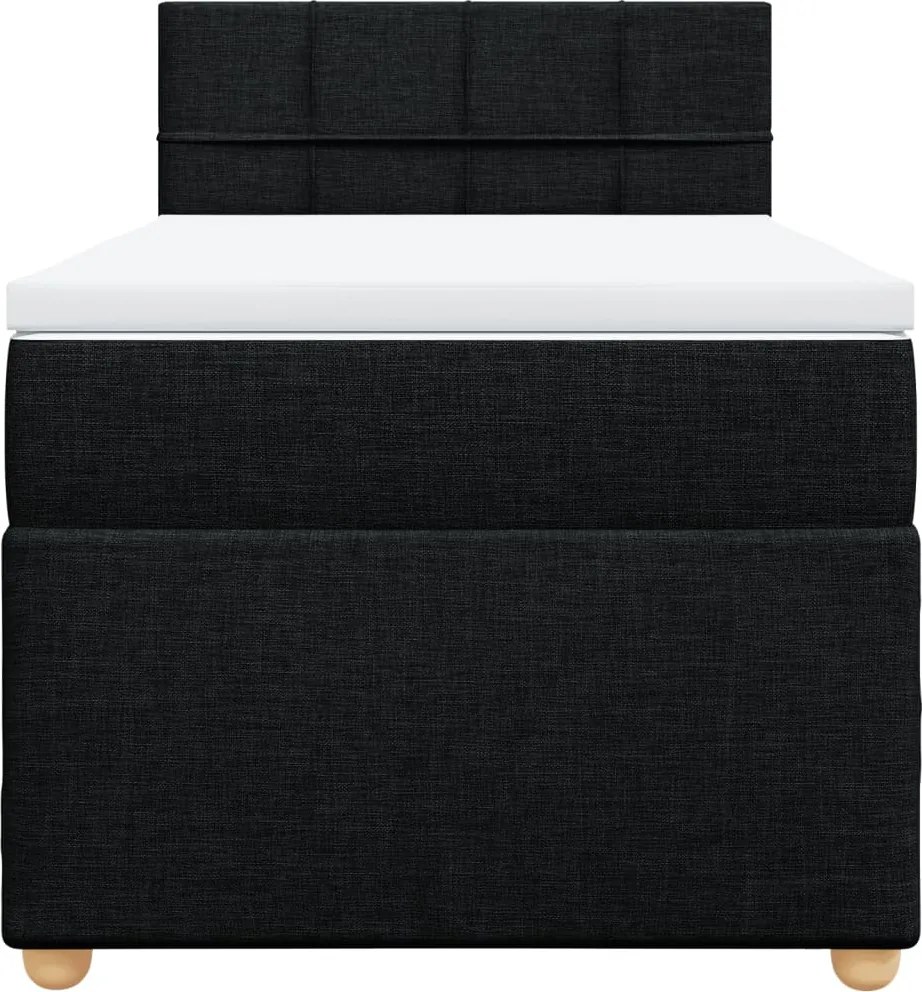 Box spring postel s matrací černá 80 x 200 cm textil 3286509