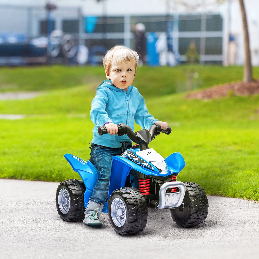 AIYAPLAY Elektrický Miniquad pro děti - Dětský elektrický ATV s LED a klaksonem, motorka pro děti, elektrické auto pro děti od 18 měsíců, kovová modr…