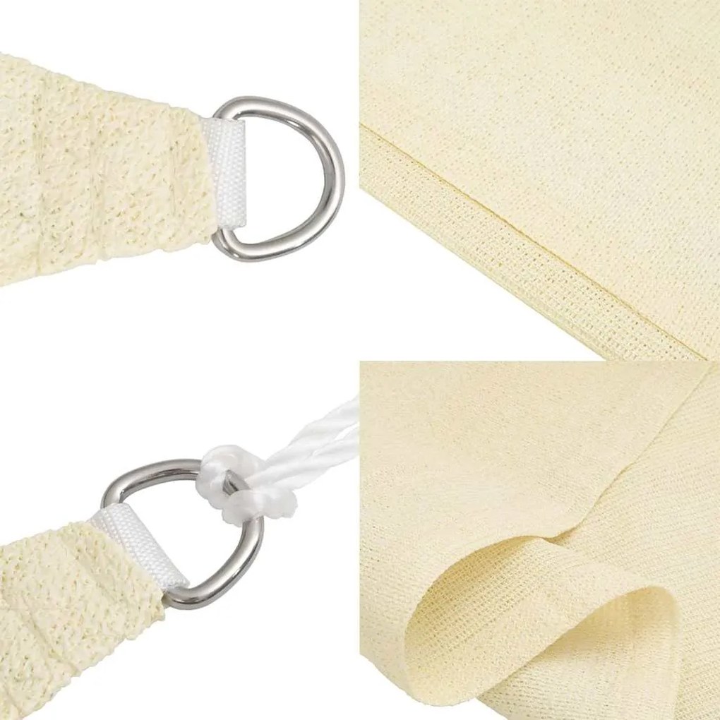 Plachta proti slunci 160 g/m² krémová 3,5 x 5 m HDPE 311187