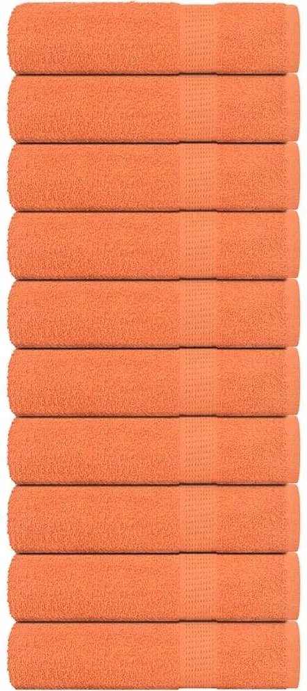 Fionshop 263170970 Sprchové ručníky 10 ks oranžové 70x140 cm 360 g/m² 100