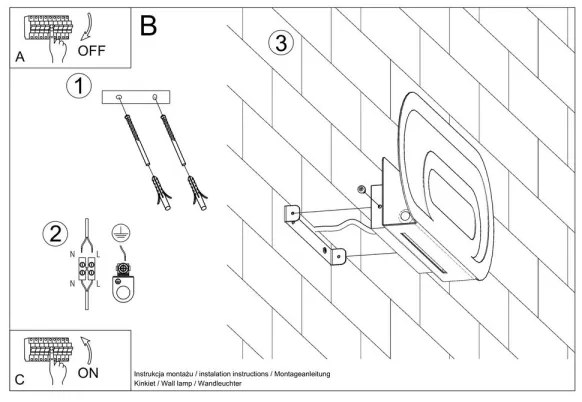 Sollux SL.0931 - Nástěnné svítidlo SACCON 2xG9/40W/230V