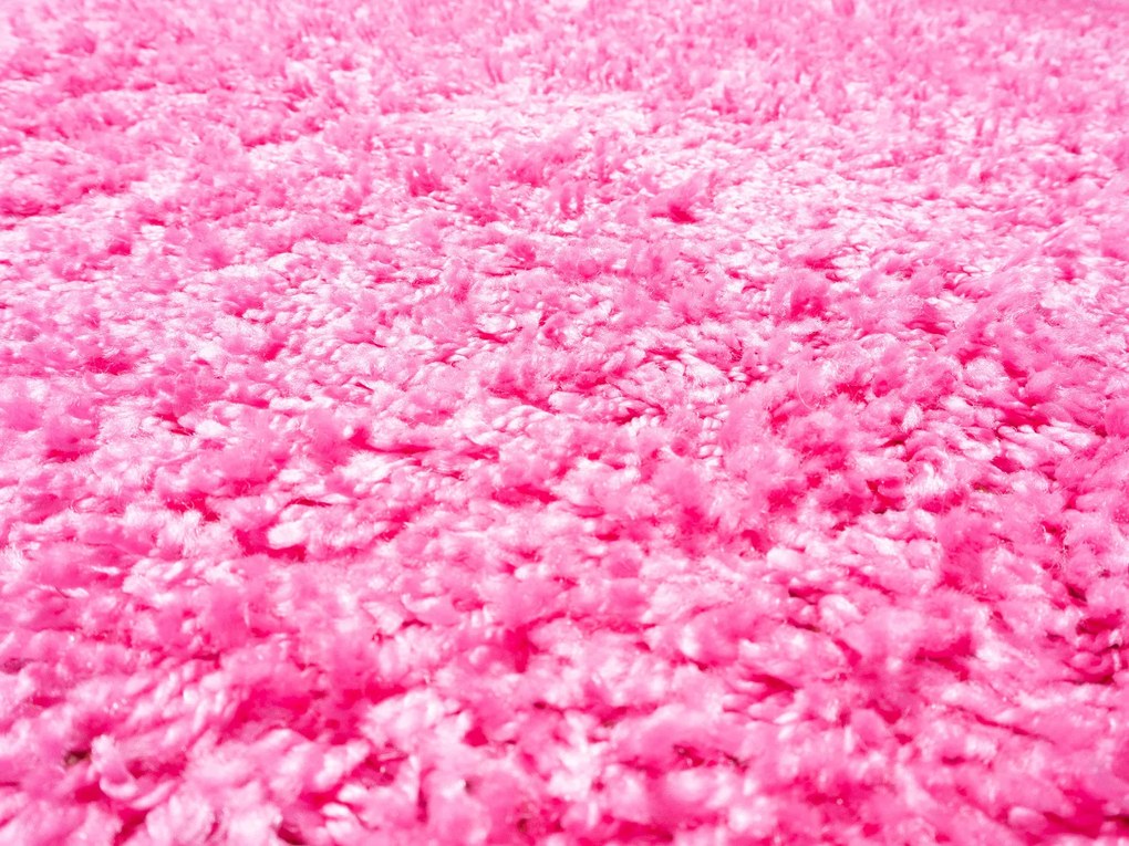 Kusový koberec Efor Shaggy 7182 Pink, 200x290, ružová, detská izba, Mono Carpet