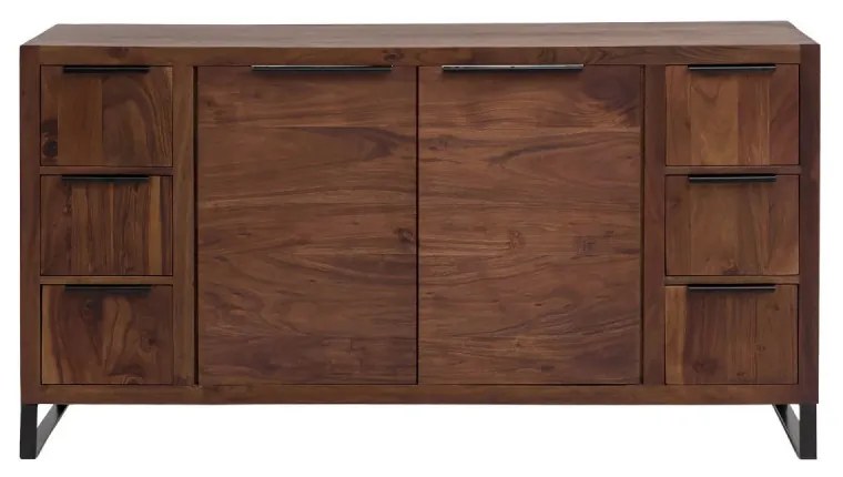 Massive home | Široká koupelnová komoda Wild 138cm - tmavý akát VÝPRODEJ