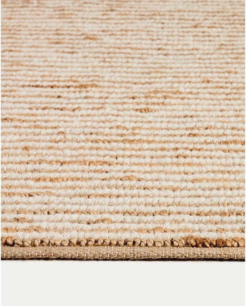 Ručně tkaný jutový koberec v přírodní barvě 200x300 cm Derule – Kave Home