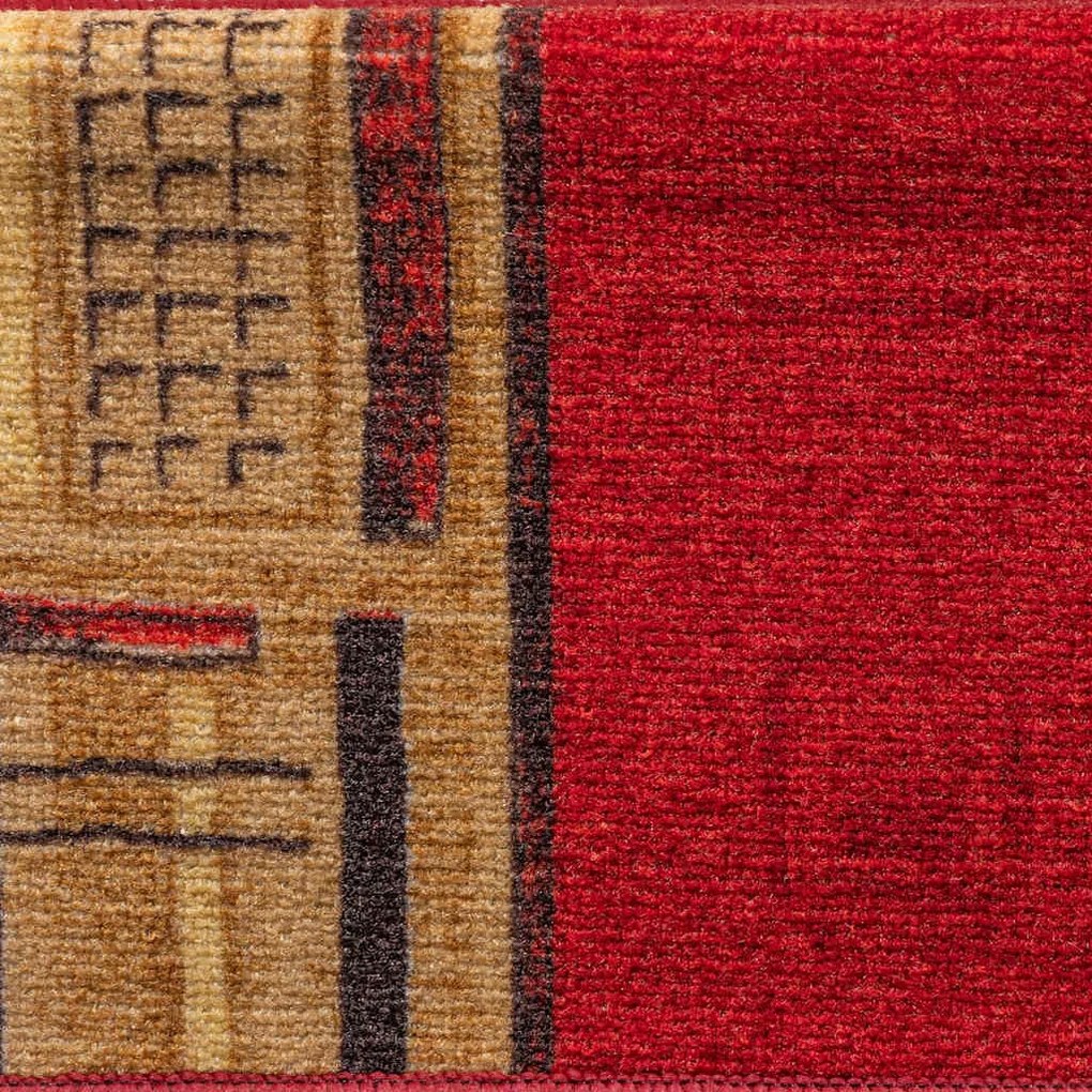 vidaXL Nášlapy na schody samolepicí 5 ks 65x21x4 cm [149842] Barva: Červená