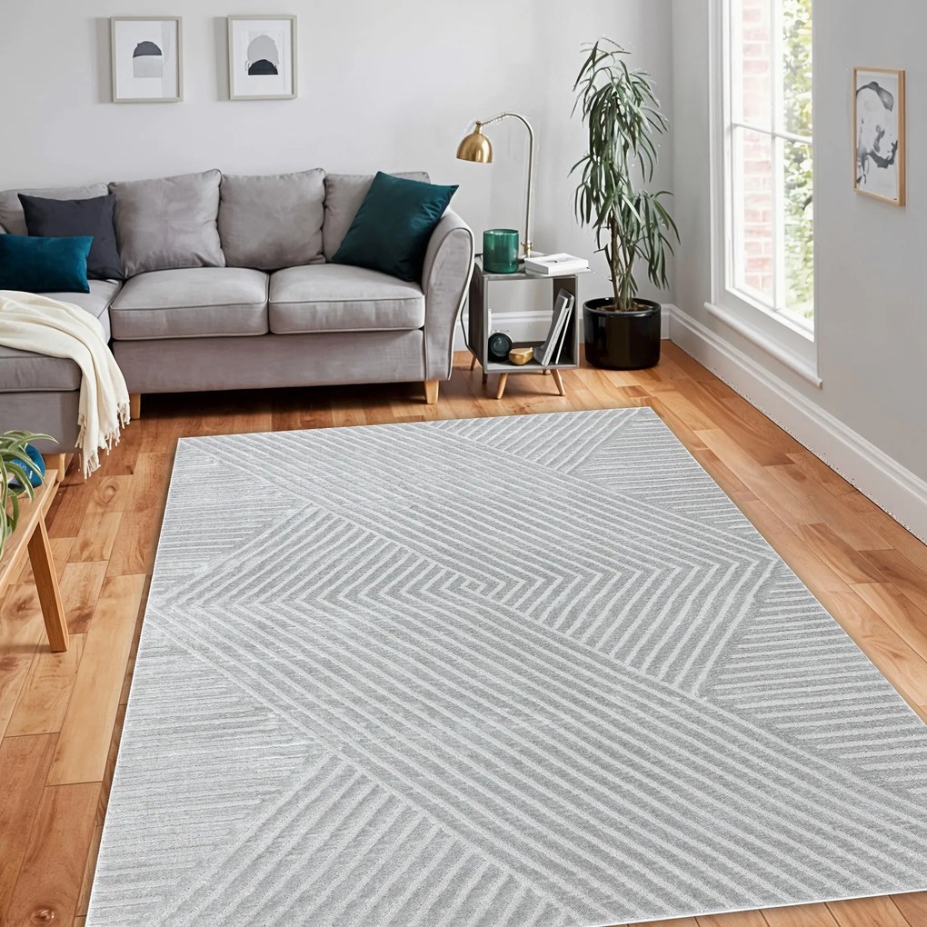 Dywany Łuszczów, Kusový koberec Balance 1503 grey, 160x220, šedá, ložnice
