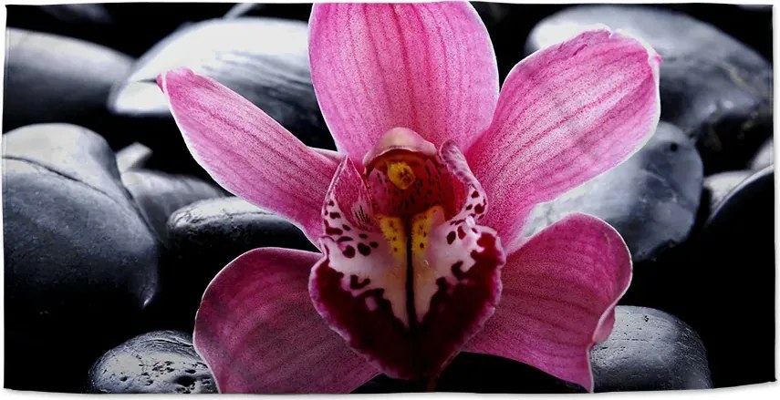 Sablio Ručník Růžová orchidea - 50x100 cm