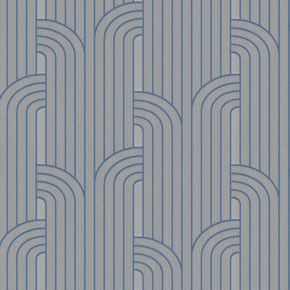 Stříbrná geometrická vliesová tapeta na zeď Z76048, Vision, Zambaiti Parati