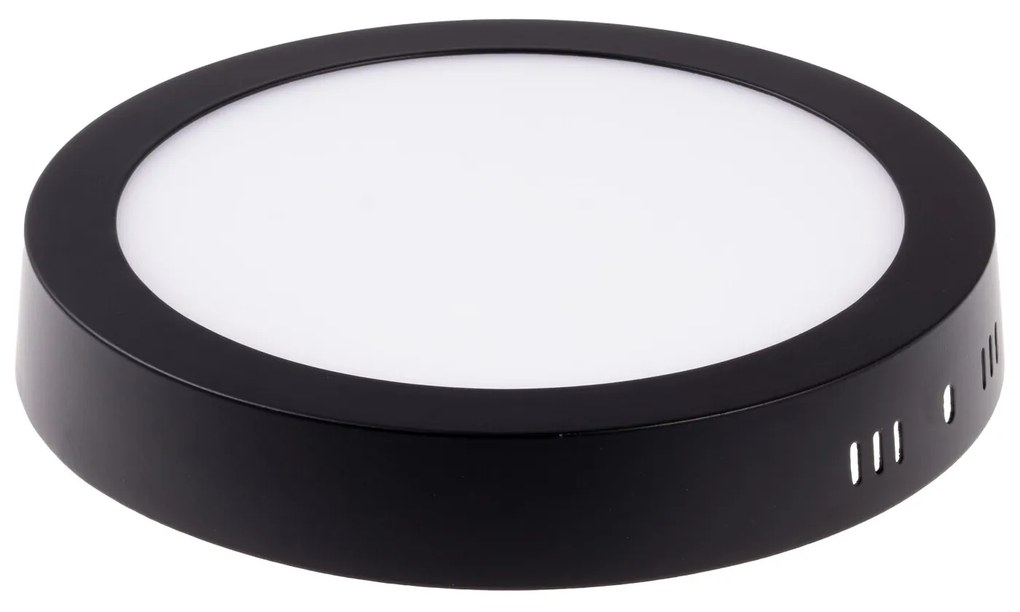T-LED 102174 BPL12 LED panel 12W přisazený černý kulatý Denní bílá