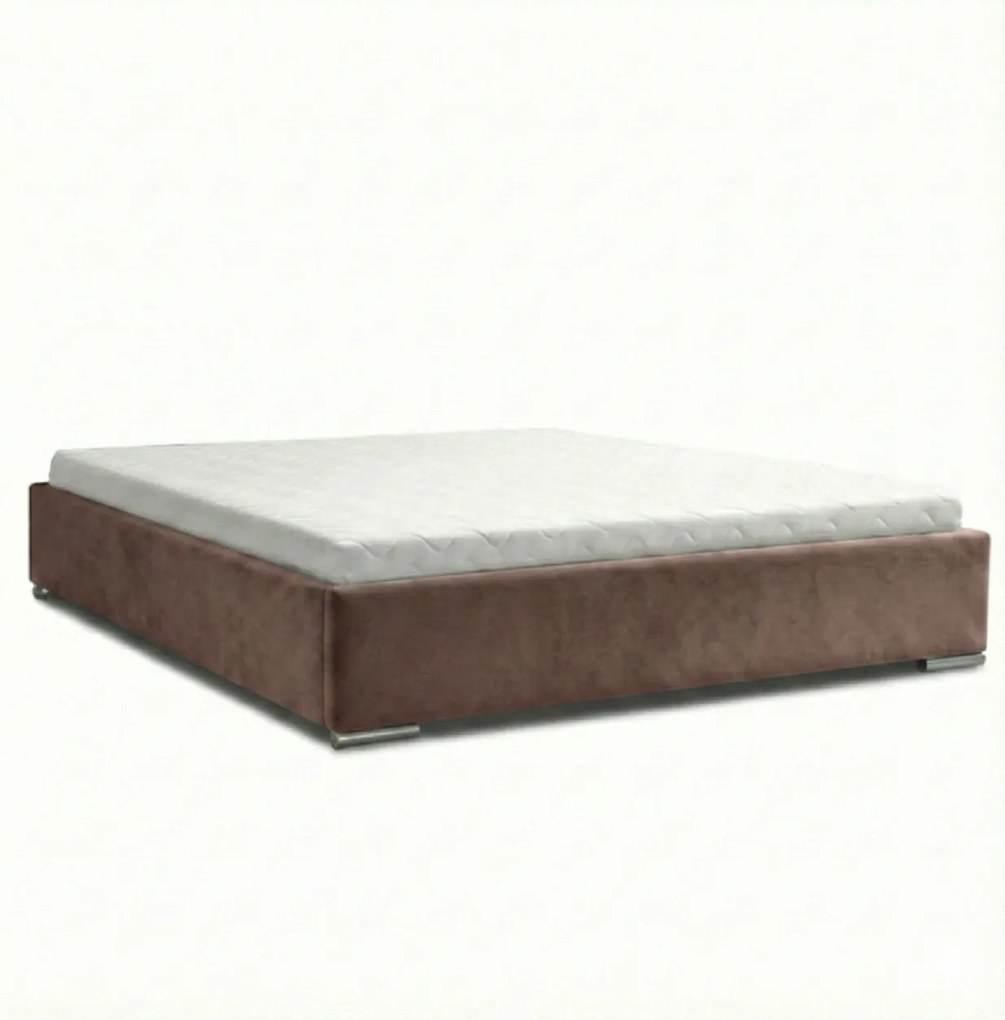 Eka Čalouněná postel LANA 90 x 200 cm Barva látky Trinity: Tmavě šedá (Trinity 2315), Úložný prostor: S dřevěným rámem úložného prostoru