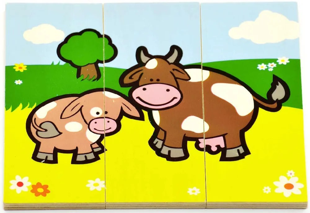 _Ostatní 1_ DŘEVO Puzzle 18 ks ZVÍŘÁTKA *DŘEVĚNÉ HRAČKY* 26136