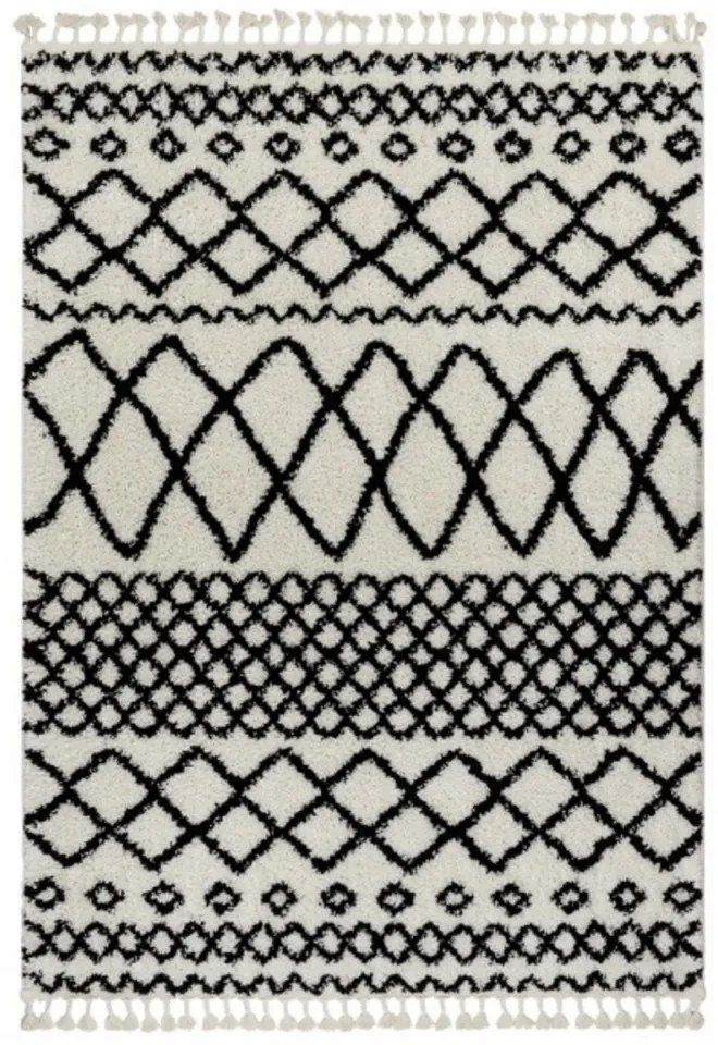 Kusový koberec Shaggy Safi smetanově bílý, Velikosti 200x290cm