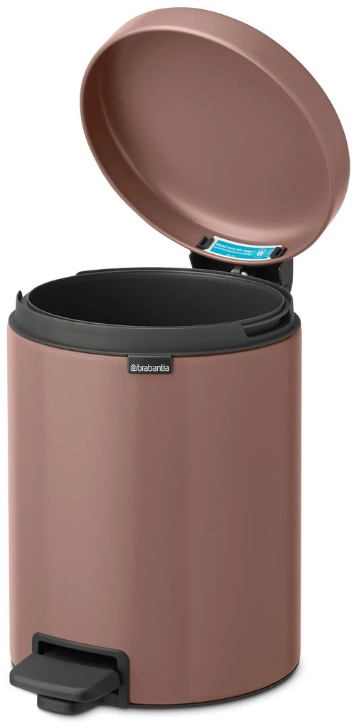 Brabantia Pedálový koš NewIcon 5L saténově hnědá