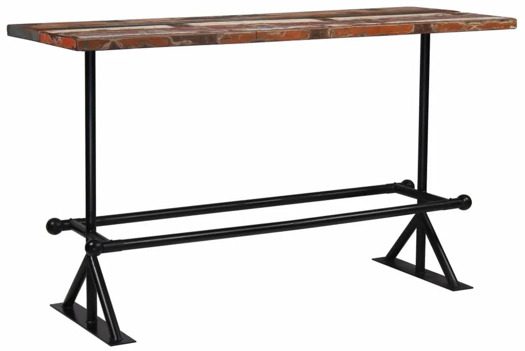245389 vidaXL Barový stůl masivní recyklované dřevo 180x70x107 cm vícebarevné