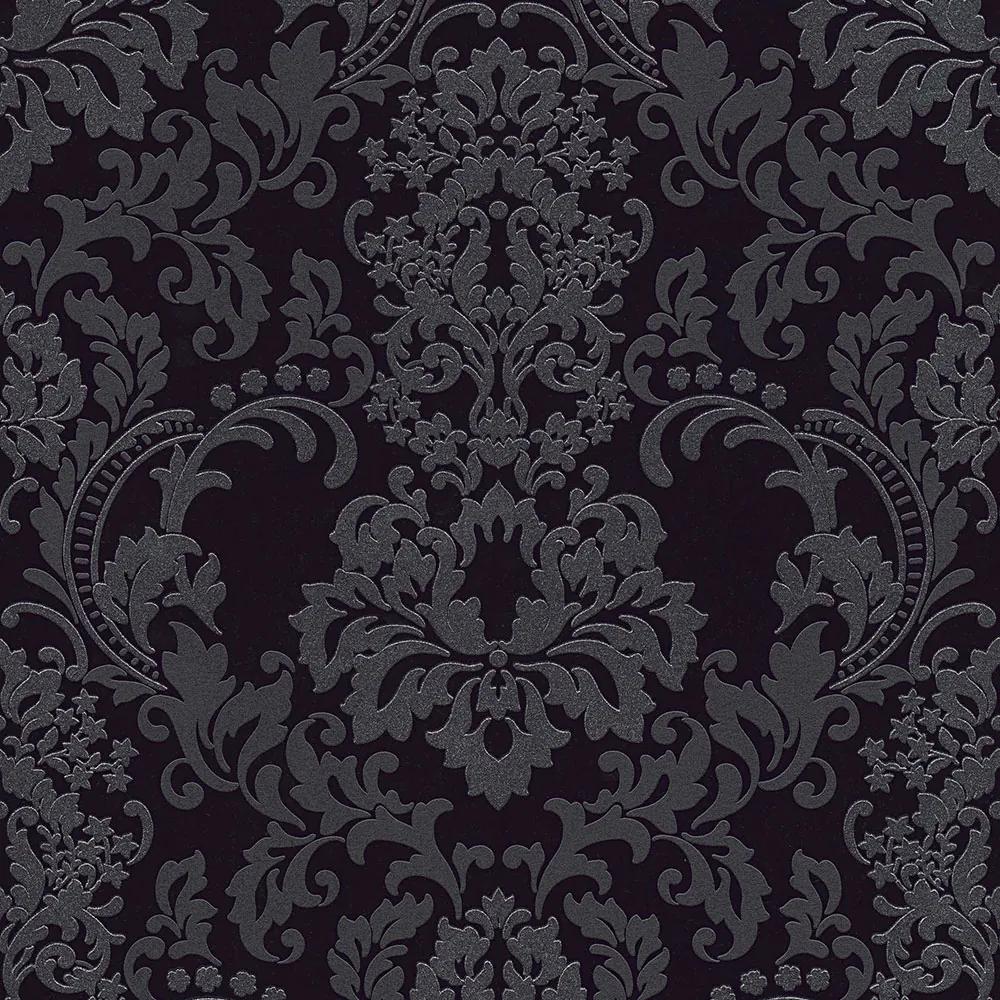 Černá ornamentální vliesová tapeta se třpytkami 36166-3, Dimex 2023, AS Creation