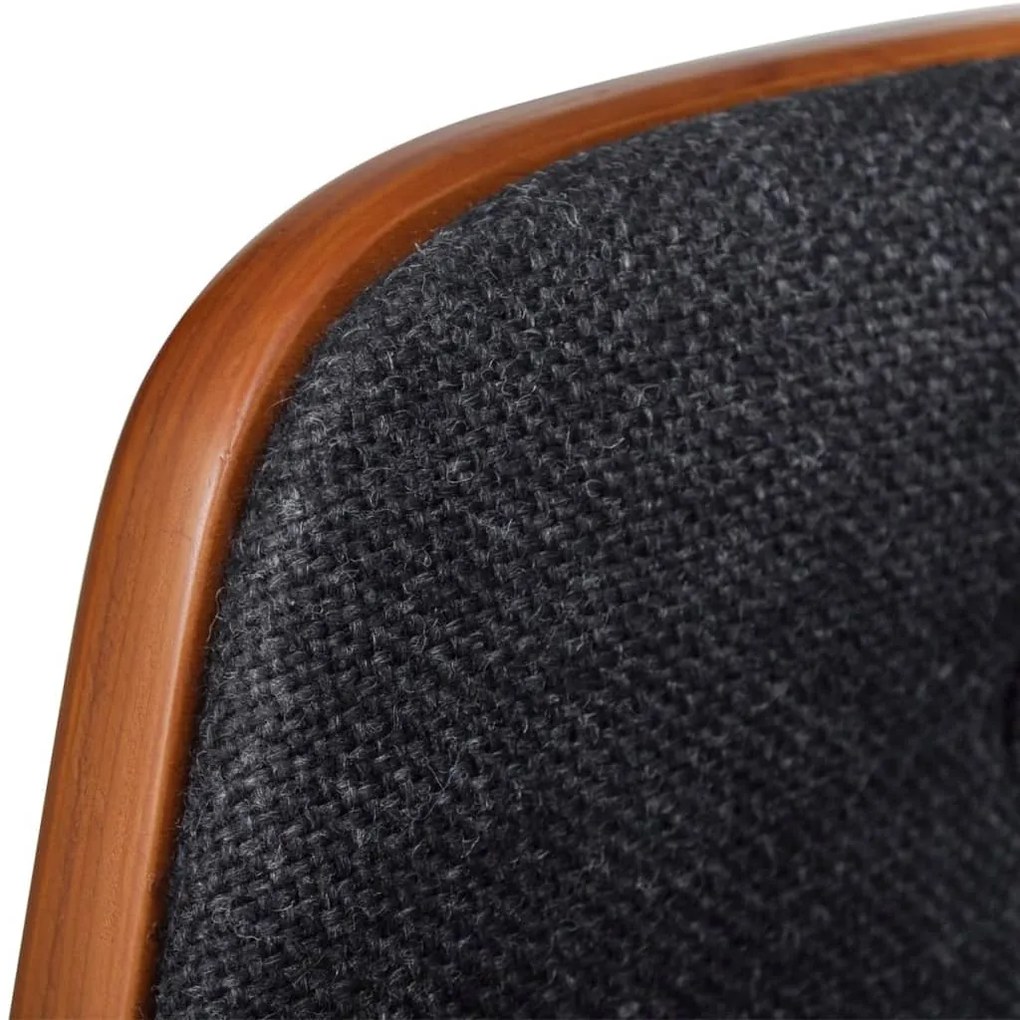 Barové Stoličky 2 Ks Ohýbané Dřevo A Textil