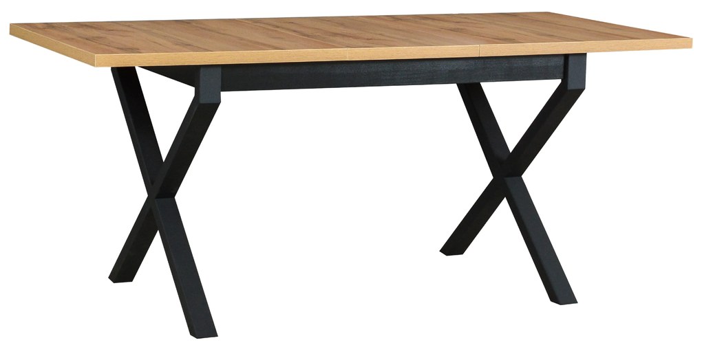 Jídelní stůl Paco 1 Zvolte barvu horní desky: Olše - alder, Zvolte barvu nožek: Černá