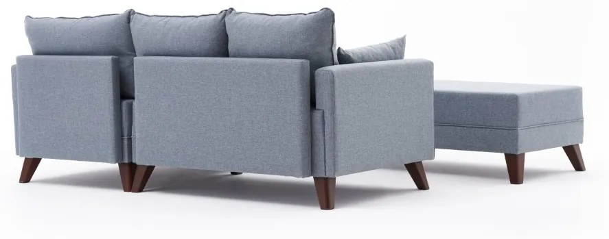 Atelier del Sofa Rohová sedací souprava Bella Soft Mini Köşe Right - Blue, Modrá