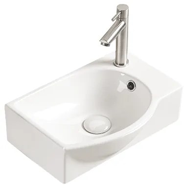 Mexen Mista, umyvadlo na desku, pravé, 40 x 28 cm, bílá, 22174000L