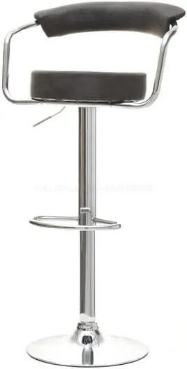 design4life Elegantní barová židlička EZIN otočná, grafit-chrom