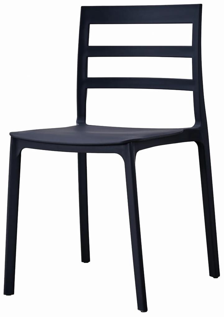 Černá plastová židle ELBA