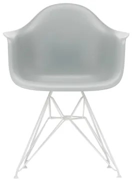 Eames Plastic Armchair DAR bíle lakovaná šedá bílé na koberec Vitra