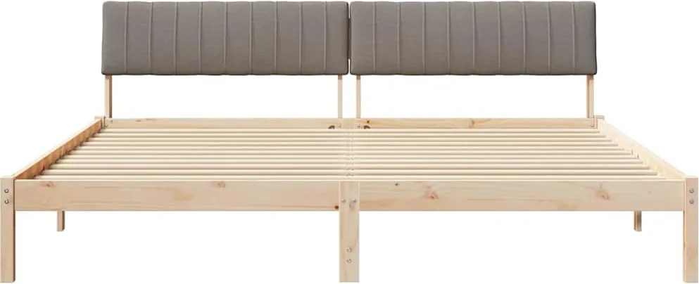 Rám postele Hnědá a taupe 200 x 200 cm Masivní borovicové dřevo 3394351